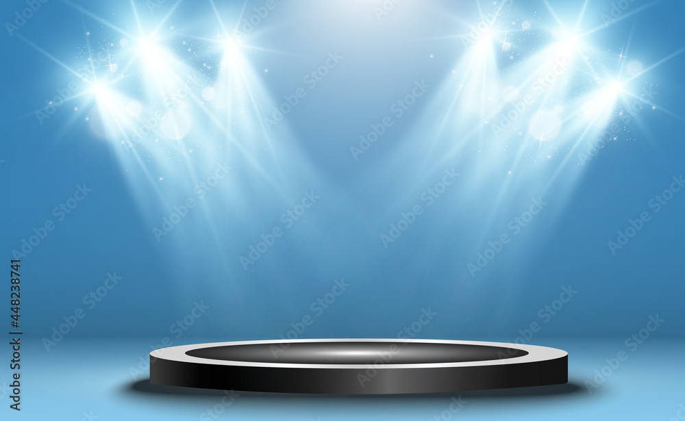 Winner Background With Signs First Second Third Place Round Pedestal ...