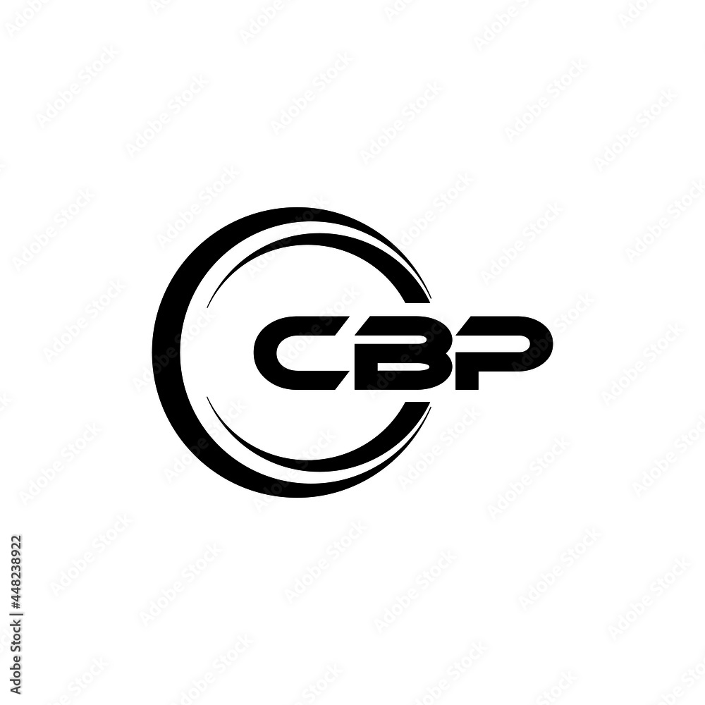 Vecteur Stock CBP letter logo design with white background in ...