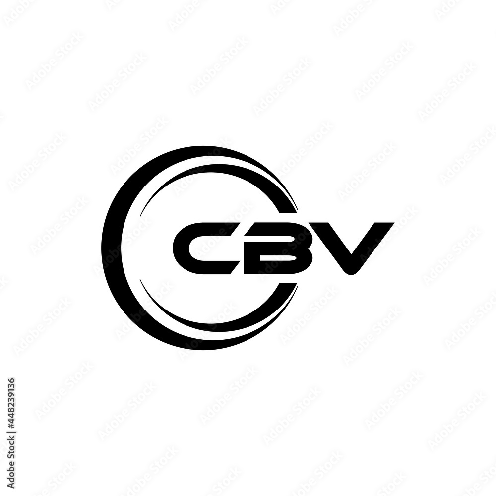 CBV letter logo design with white background in illustrator, vector ...