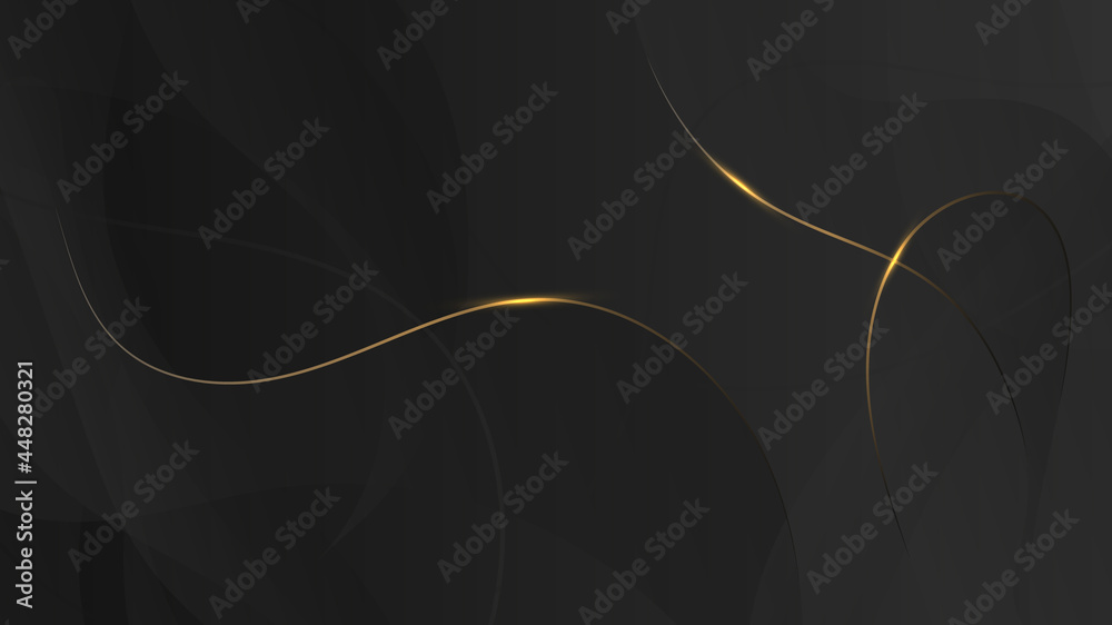 Black abstract light golden background vector. Elegant background ...