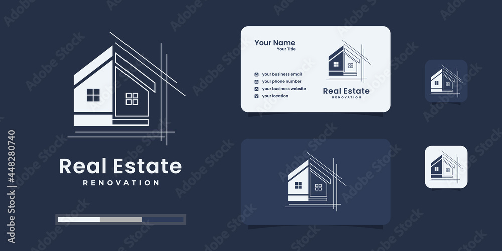 Architect house logo, architectural and construction design vector ...