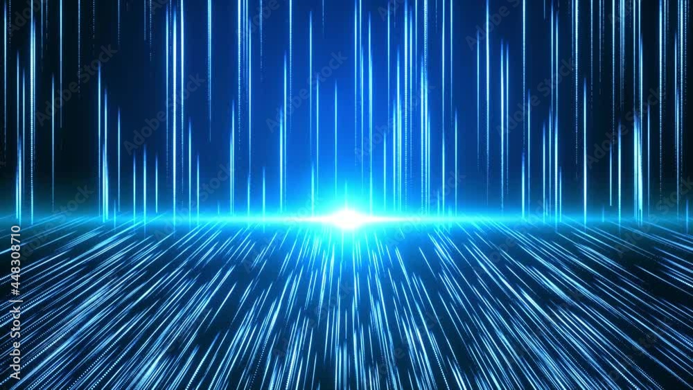 4K Digital Blue light streak technology lines Futuristic and technology ...