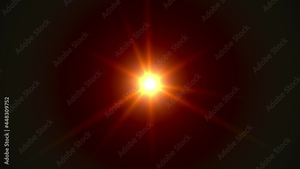4K Red Abstract motion background Optical lens flare and flash light ...