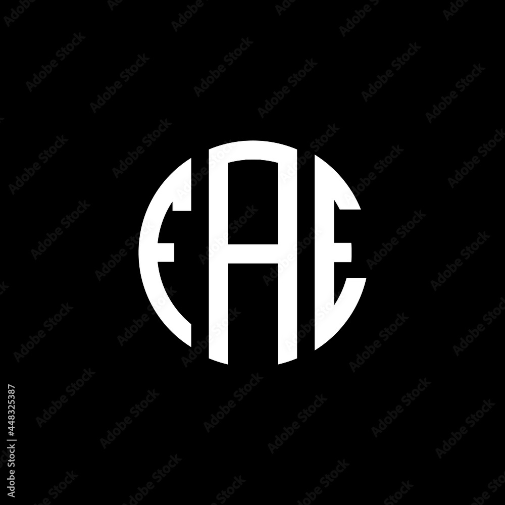 FAE letter logo design. FAE letter in circle shape. FAE Creative three ...