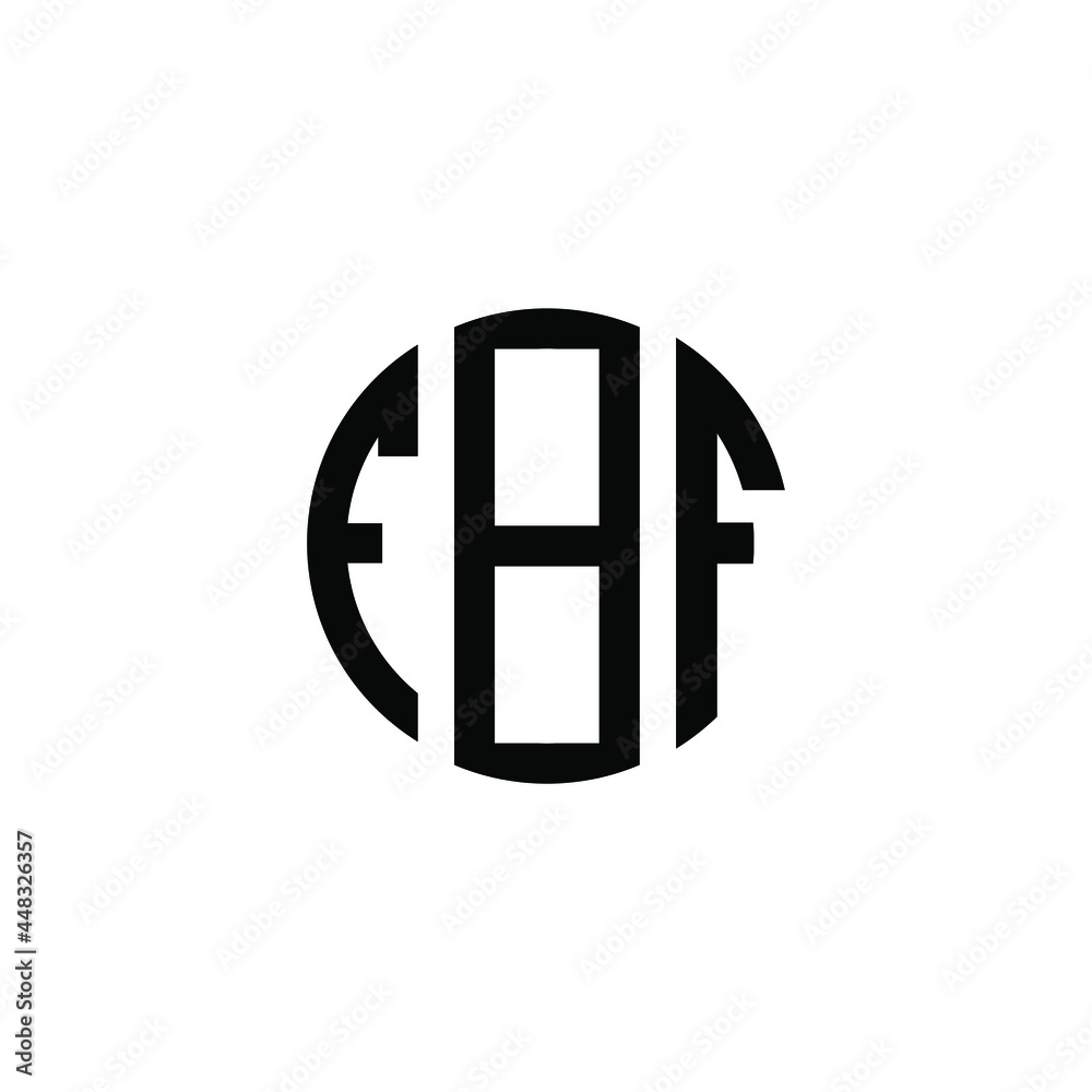 FBF letter logo design. FBF letter in circle shape. FBF Creative three ...