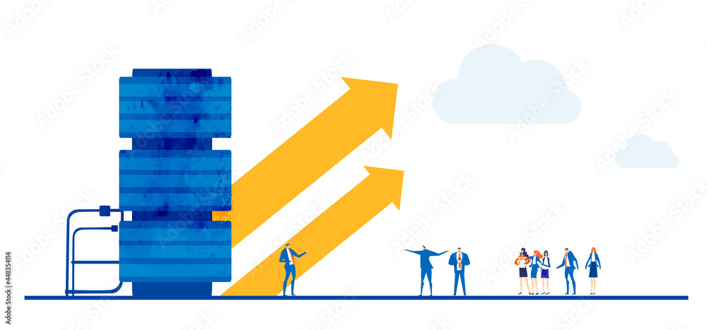 Data center concept with business people. working space, business ...