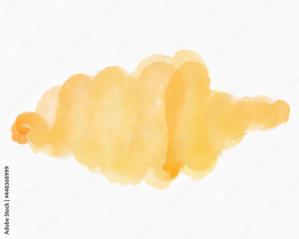 yellow haze watercolor splash painted background, pastel color with ...