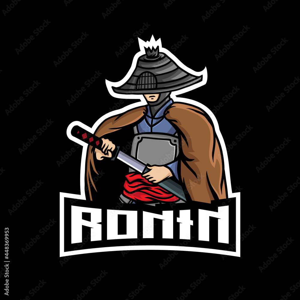 Ronin mascot esport logo Stock Vector | Adobe Stock