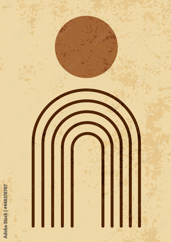 Abstract Math art background vector. Modern block color art wallpaper ...