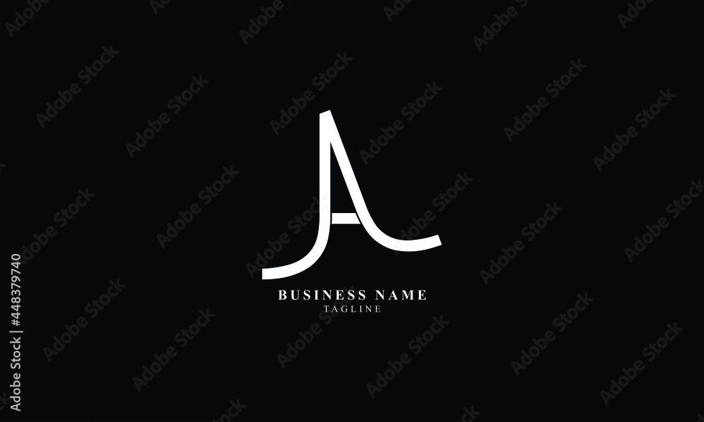 JA, JAL, Abstract initial monogram letter alphabet logo design Stock ...