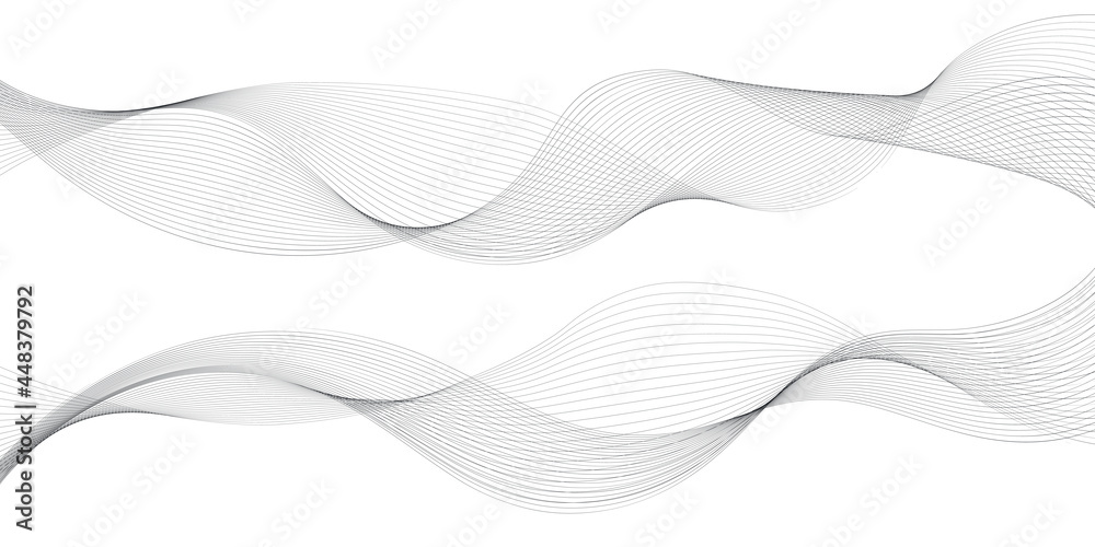 Undulate wave lines, frequency sound waves. Fractal dynamic swirl ...