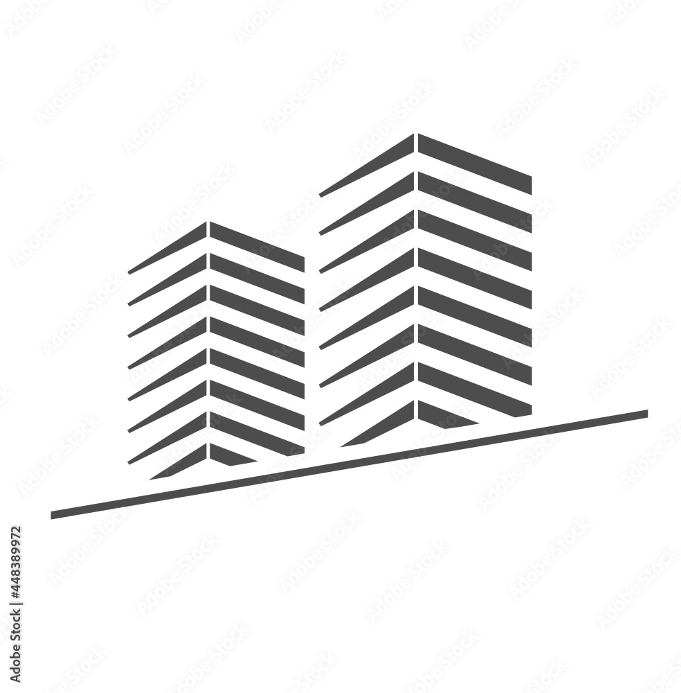 Vecteur Stock logo immeuble moderne | Adobe Stock