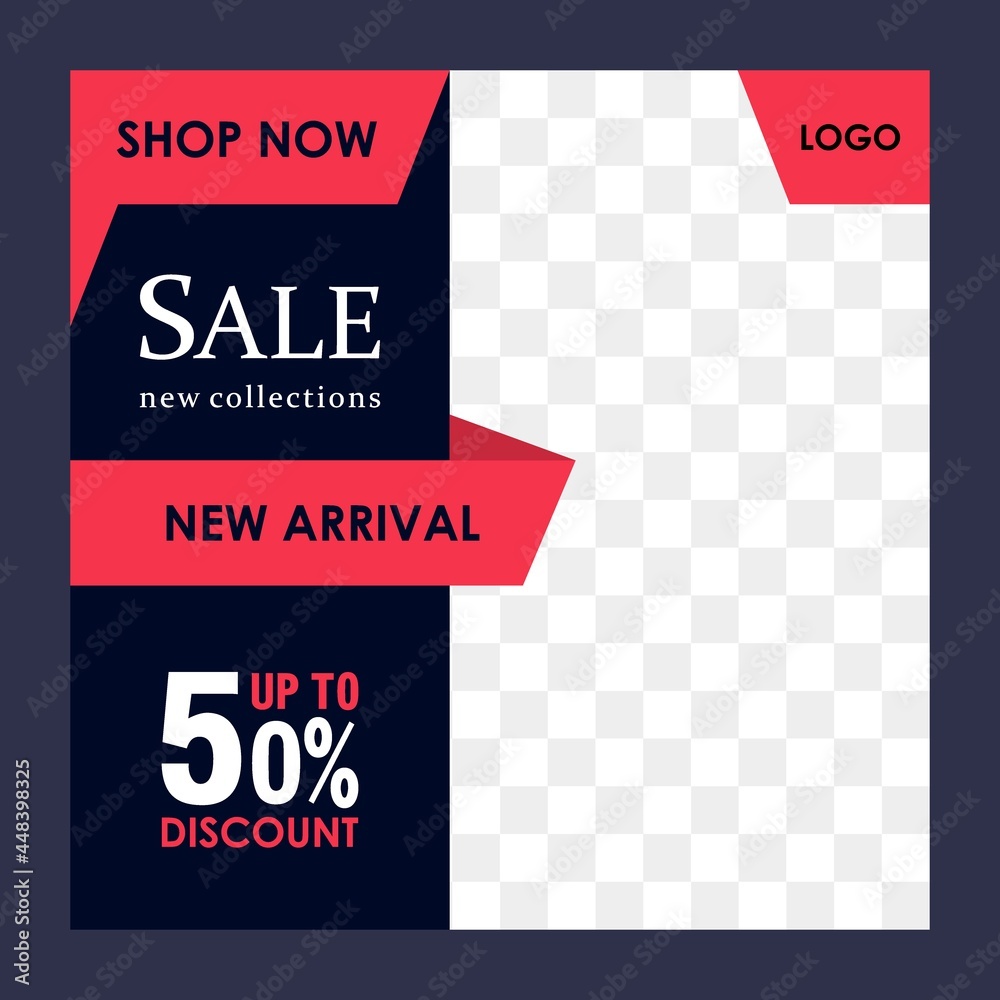 Set of social media post template for special offer. Digital banner ...