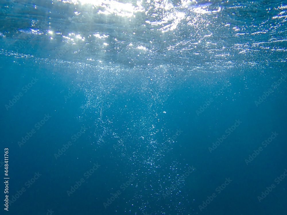Underwater bubbles, under the Mediterranean sea, very suitable ...