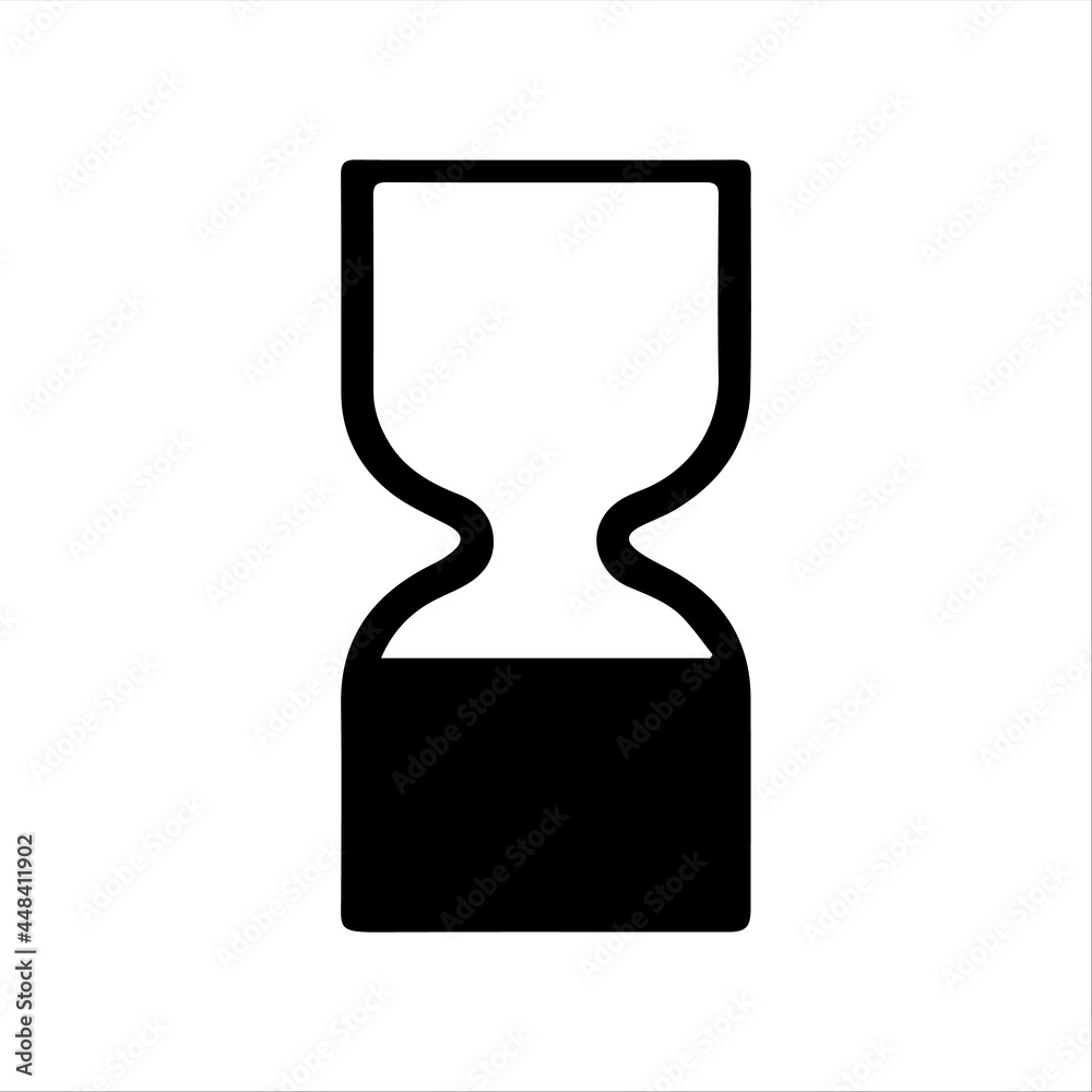 Cosmetics products Best Before End Of Date BBE symbol. Black hourglass ...