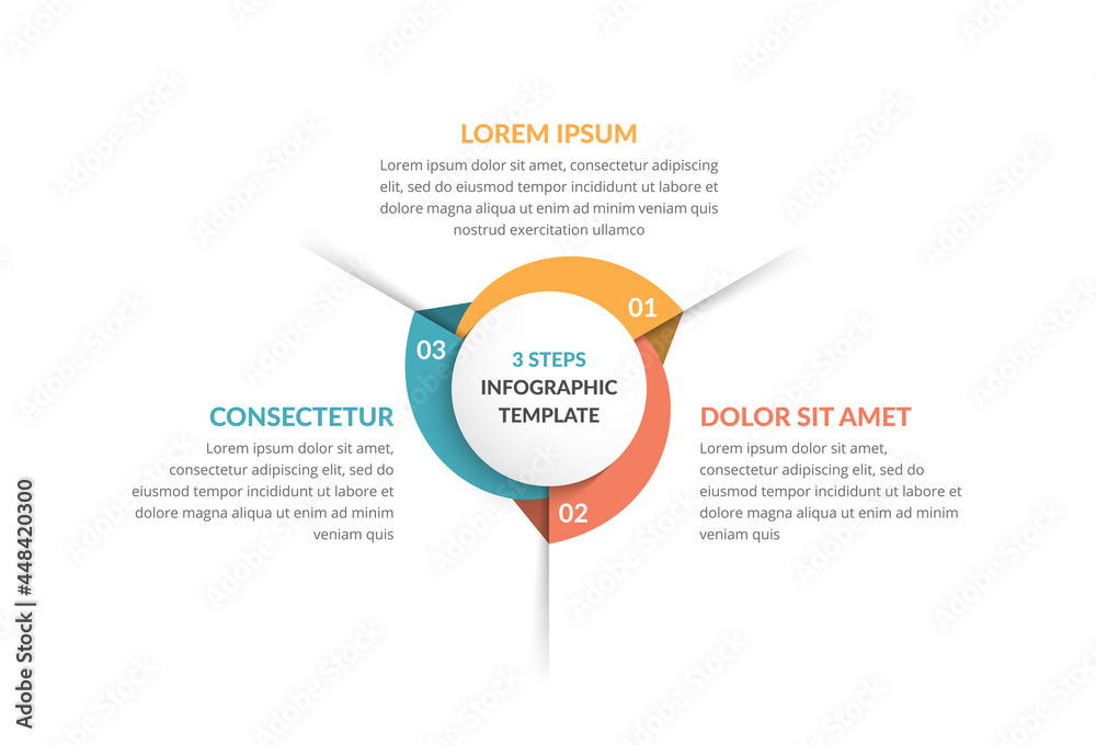 Circle Infographics - Three Elements Stock Vector | Adobe Stock
