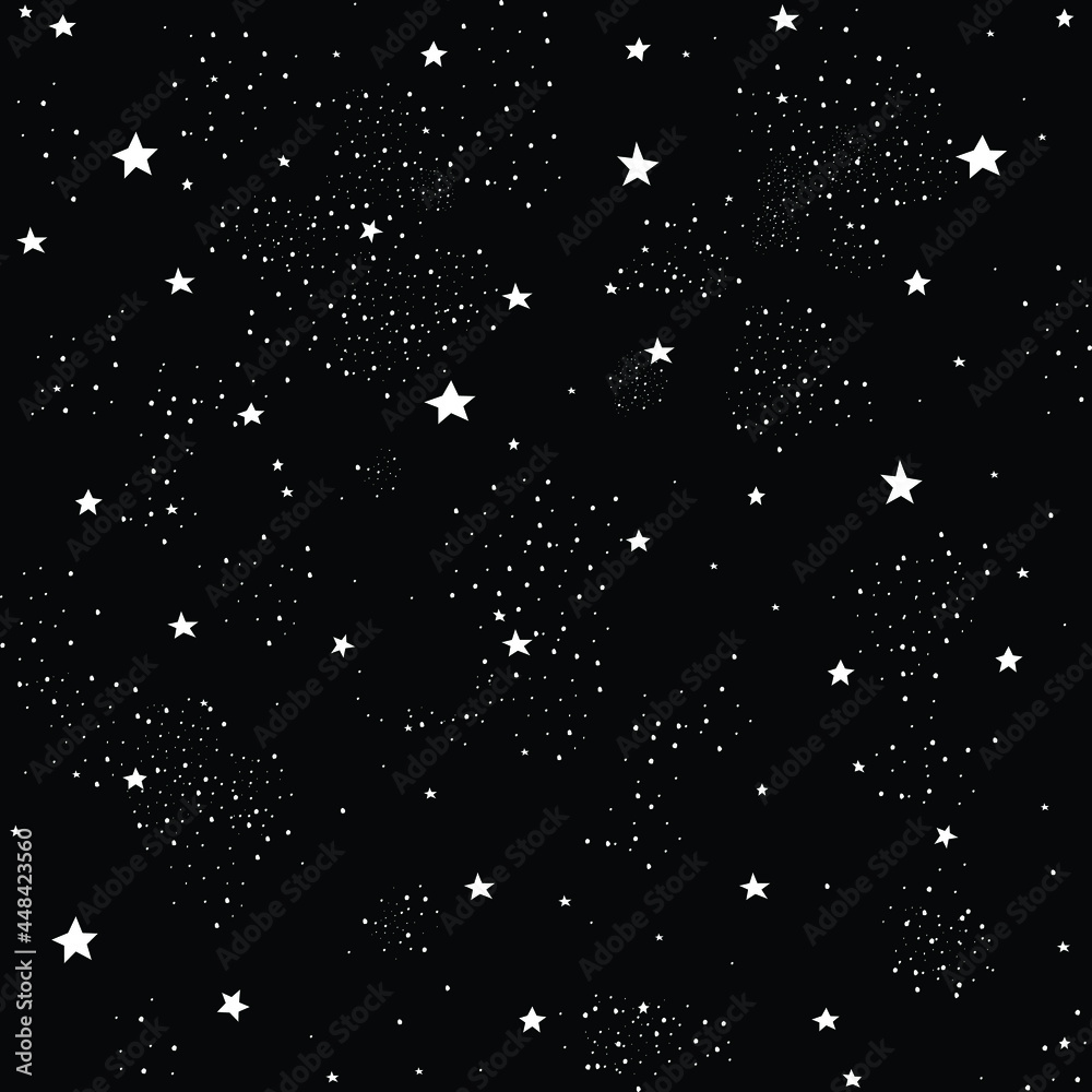 Night sky background stars and vector illustration Stock Vector | Adobe ...