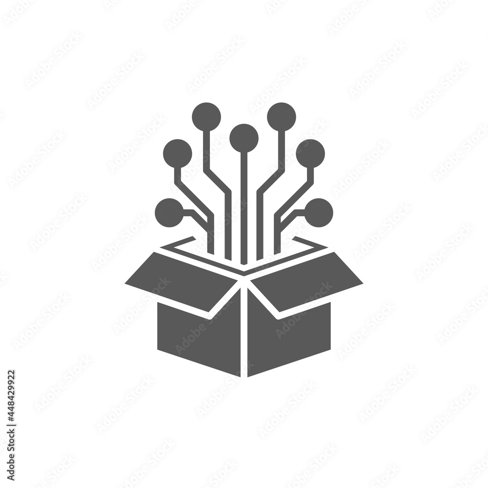 Vetor de Digital Product icon. Simple element from digital disruption ...