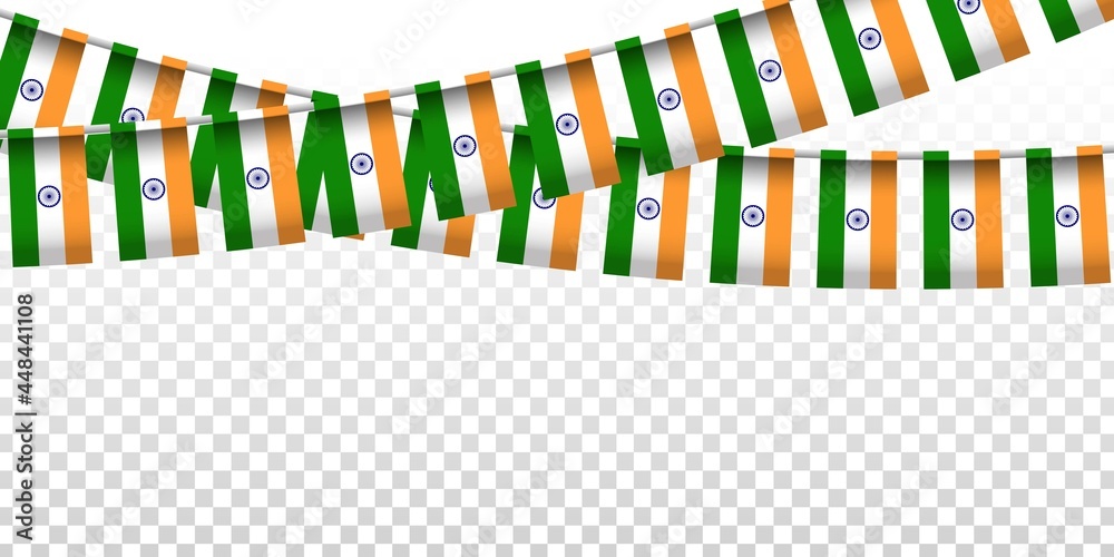 Vector realistic isolated party flags with Indian flag pattern for ...