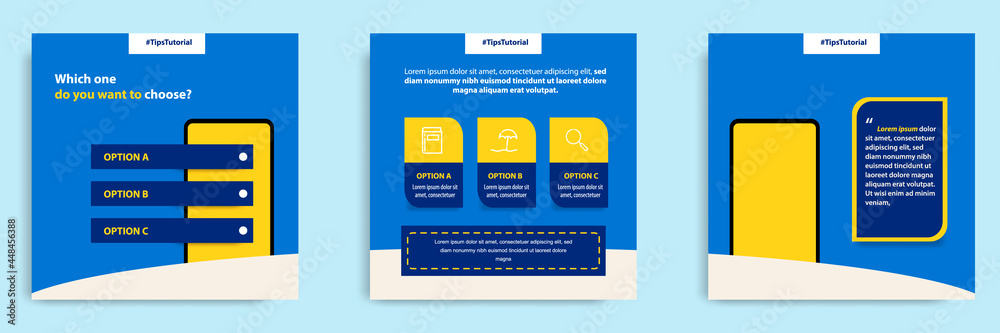 Social media faq, question, answer post banner layout template with ...