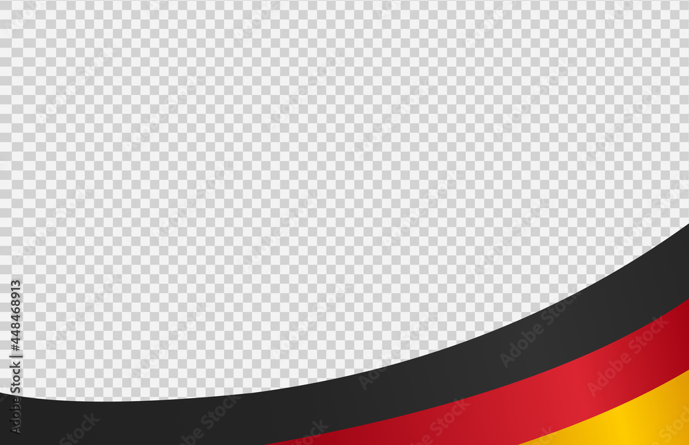 Waving flag of Germany isolated on png or transparent background,Symbol ...