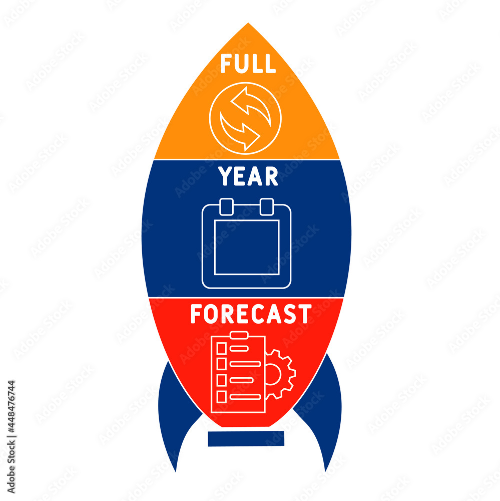 FYF - Full Year Forecast acronym. business concept background. vector ...