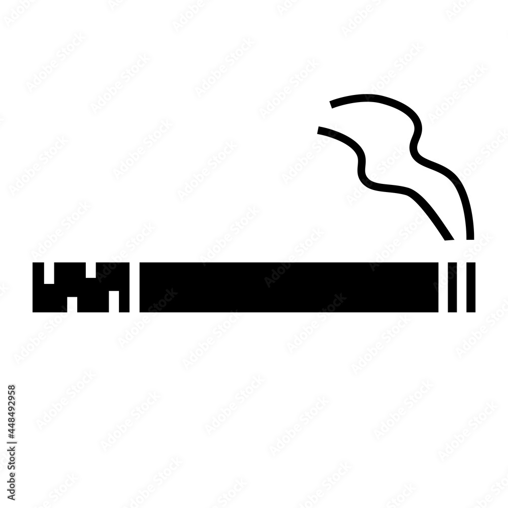 Cigarette icon. Smoking symbol. Stop smoke, sign. Hotel service symbol ...