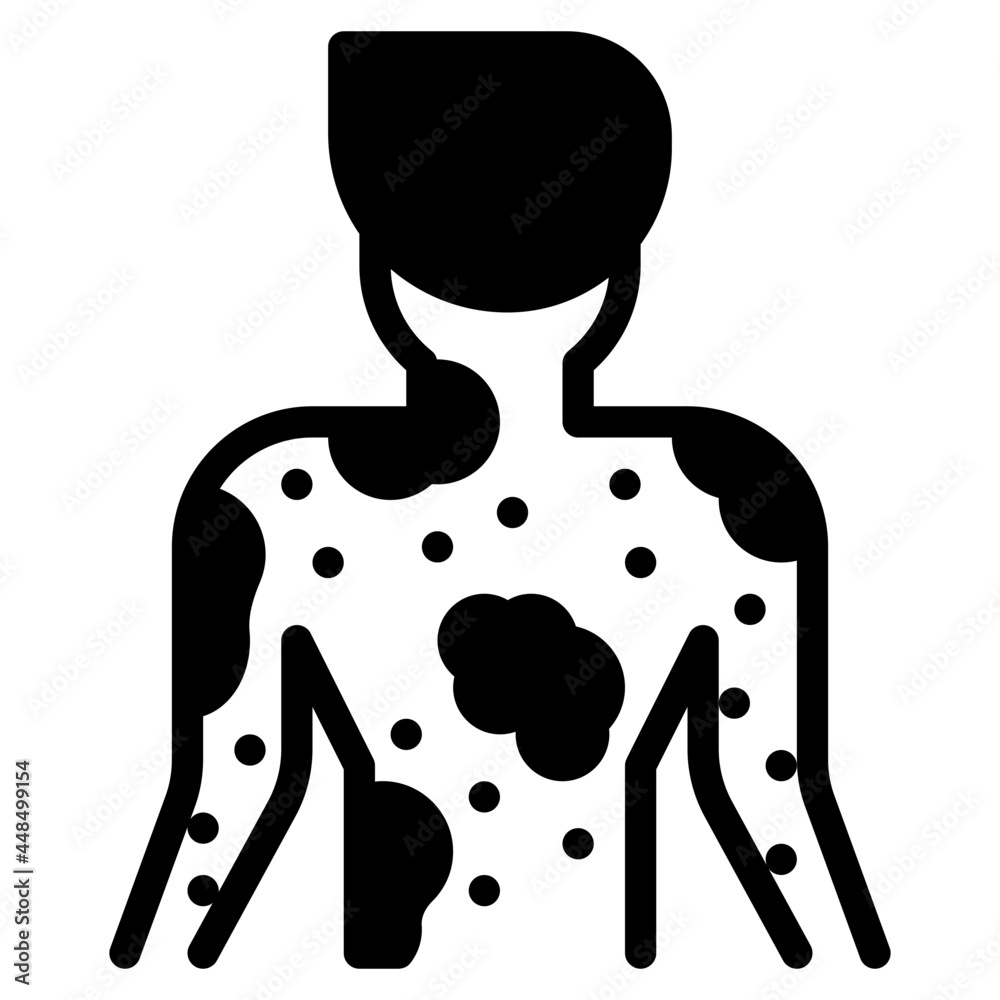 rash glyph icon Stock Vector | Adobe Stock