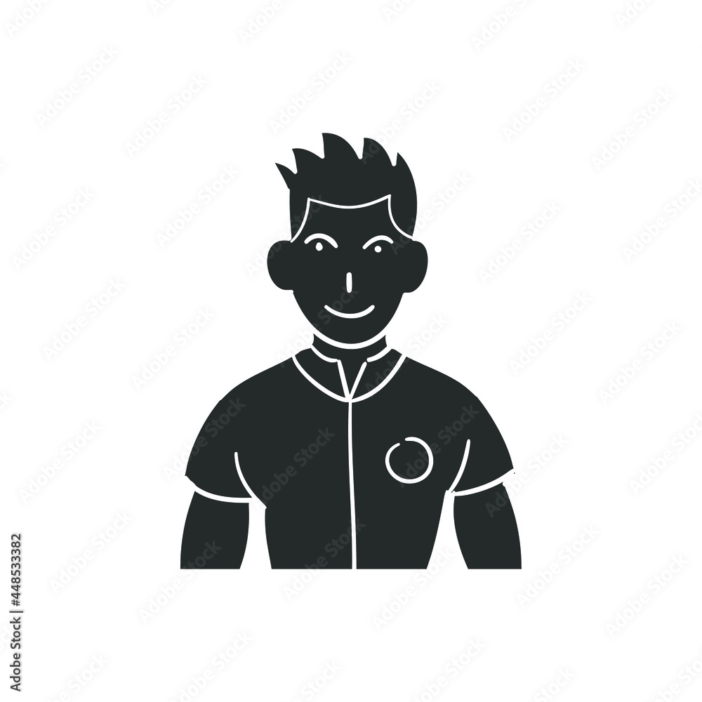 Sport Trainer Icon Silhouette Illustration. Gym Instructor Vector ...