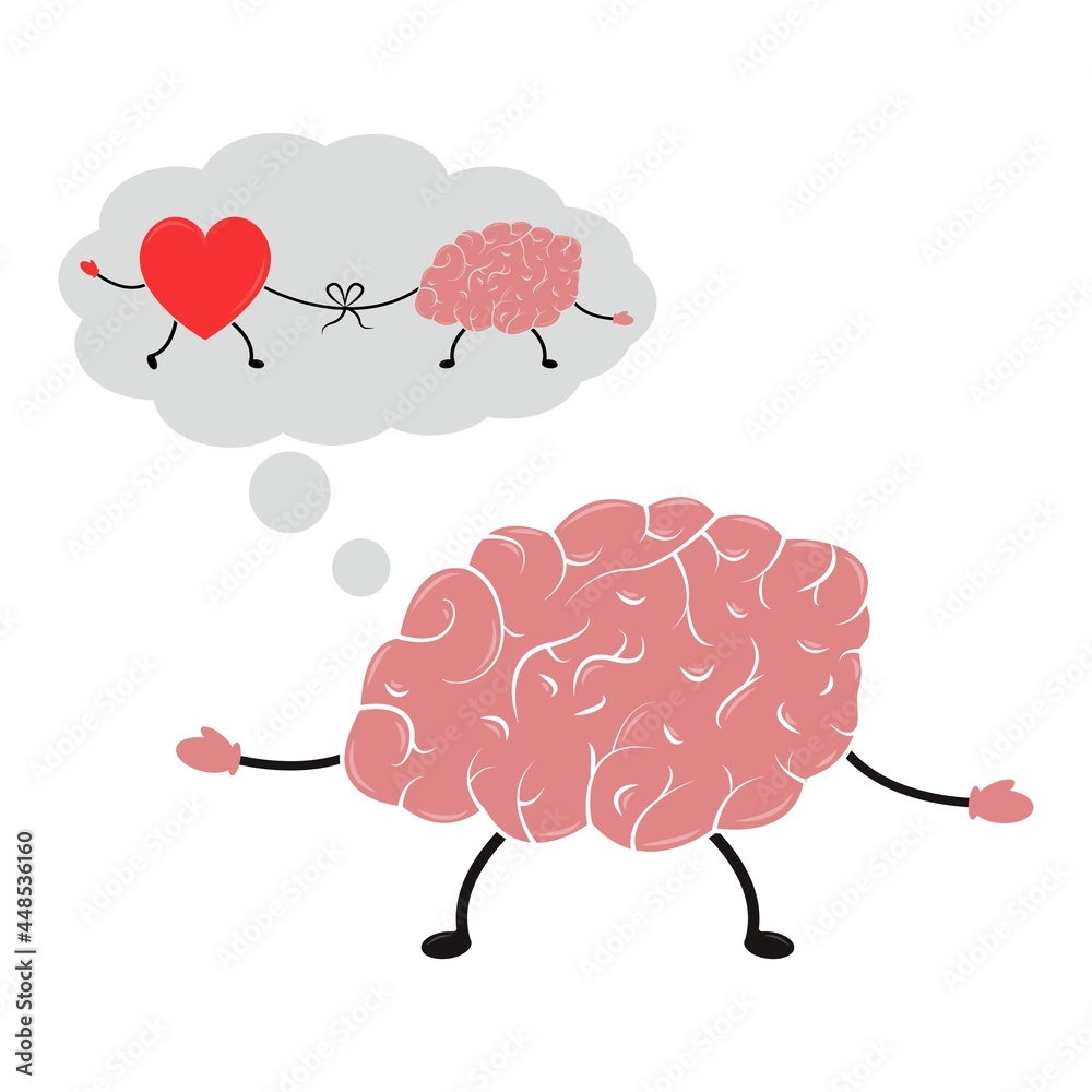 Emotional Intelligence vector illustrations. Balance between soul and ...