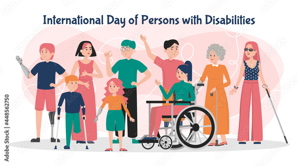 International day of persons with disabilities banner vector isolated ...