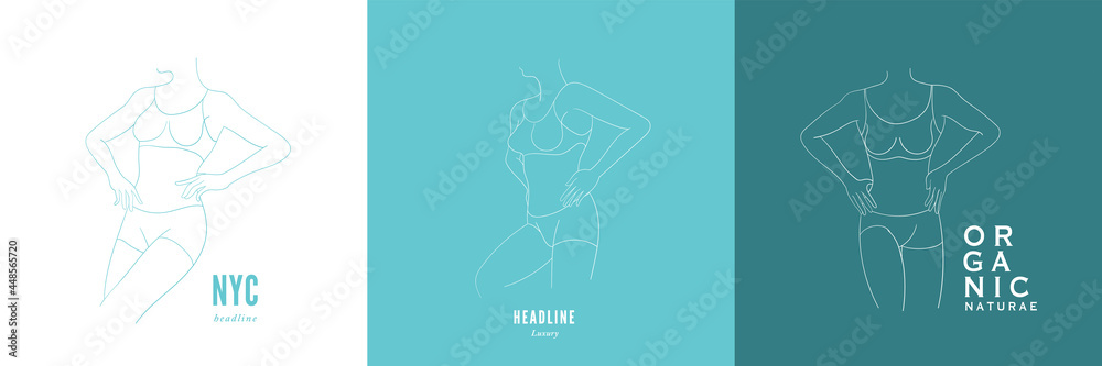 Continuous line drawing. Woman sitting back. Vector Illustration Stock ...