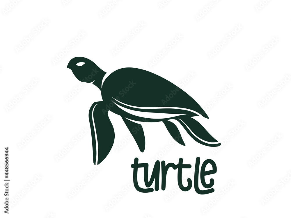 Turtle logo graphic design concept. Editable sea turtle element, can be ...