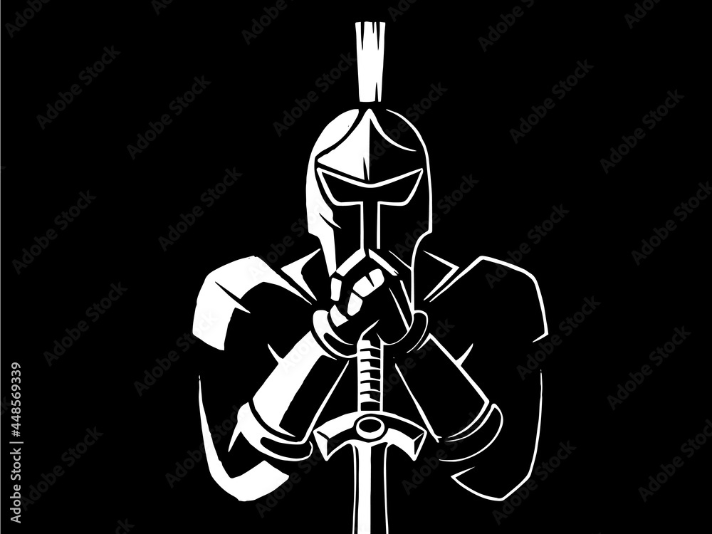 knight logo vector illustration Stock Vector | Adobe Stock