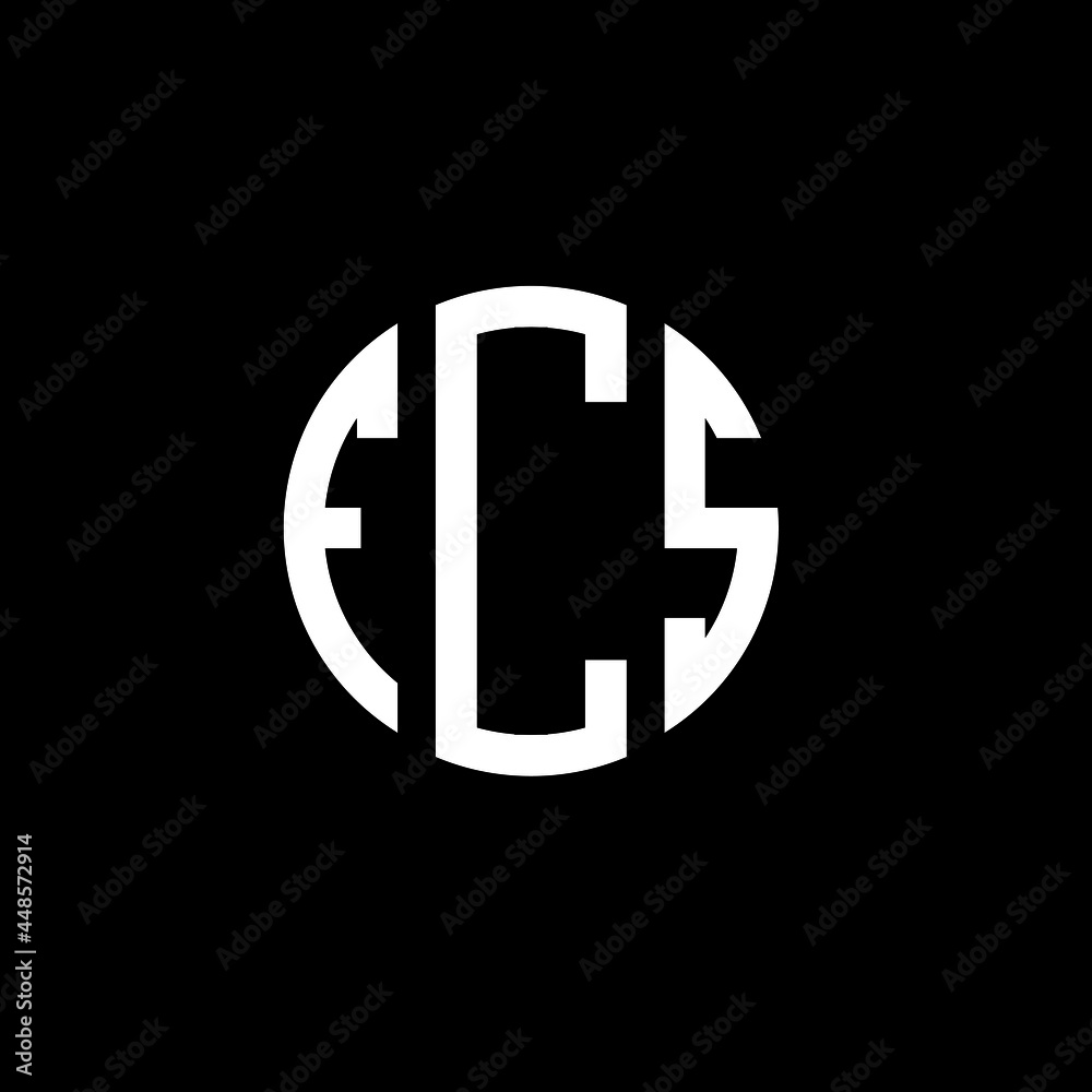 FCS letter logo design. FCS letter in circle shape. FCS Creative three ...