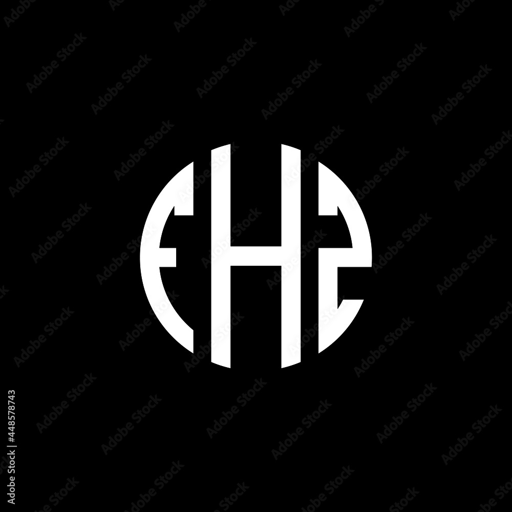 FHZ letter logo design. FHZ letter in circle shape. FHZ Creative three ...