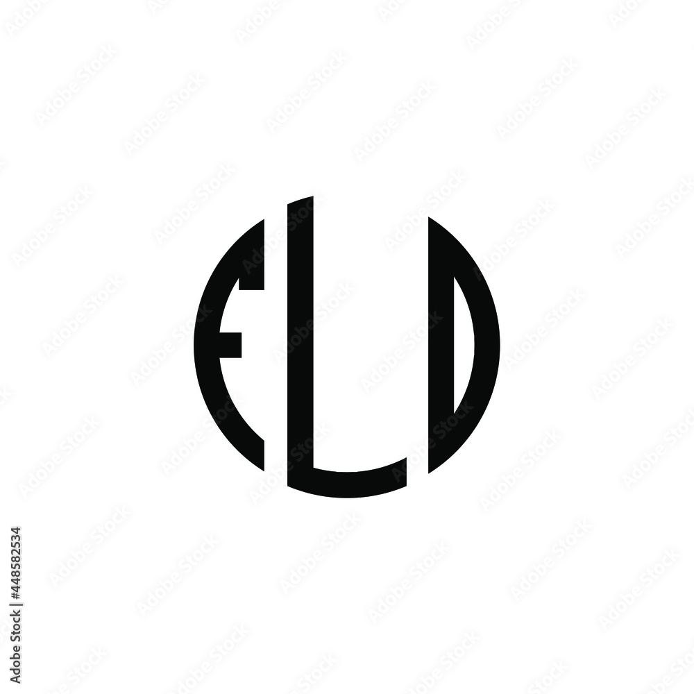 FLD letter logo design. FLD letter in circle shape. FLD Creative three ...