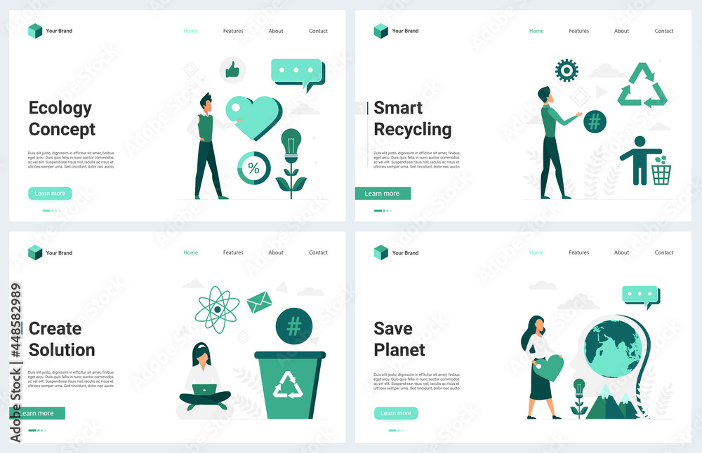 Save planet earth, care environment, global ecology protection vector ...