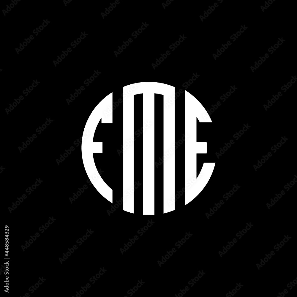 FME letter logo design. FME letter in circle shape. FME Creative three ...