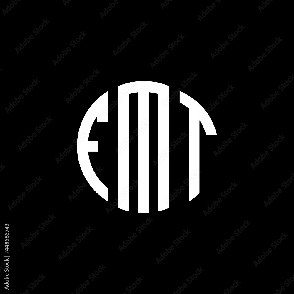 FMT letter logo design. FMT letter in circle shape. FMT Creative three ...