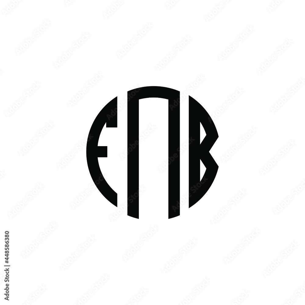 FNB letter logo design. FNB letter in circle shape. FNB Creative three ...