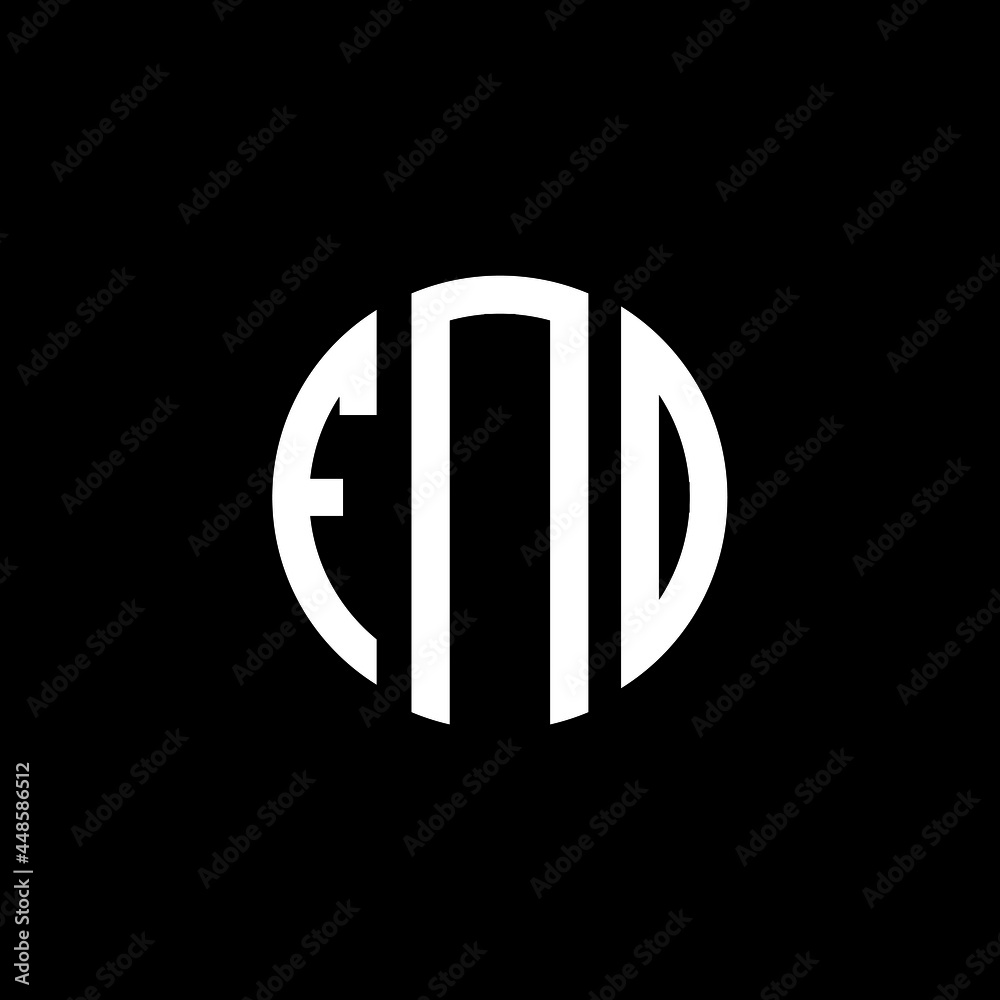 FND letter logo design. FND letter in circle shape. FND Creative three ...