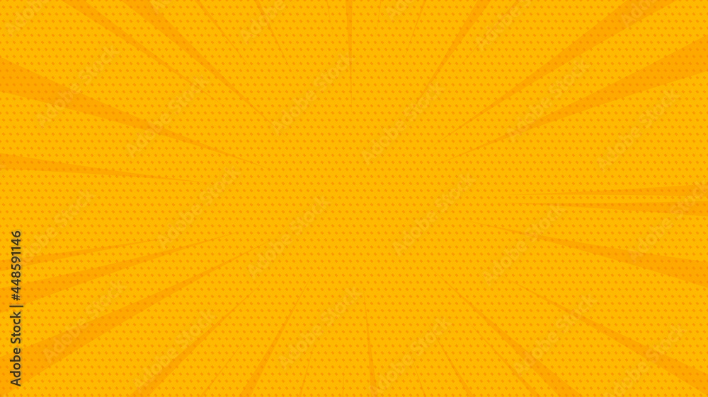 New abstract yellow comic zoom background with halftone effect Stock ...