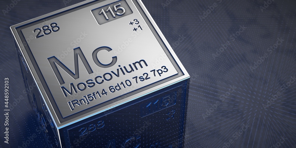 Moscovium. Element 115 of the periodic table of chemical elements ...