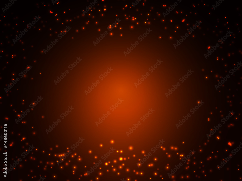 magical fairy golden dust particles abstract particles and glitter color background Stock Vector ...