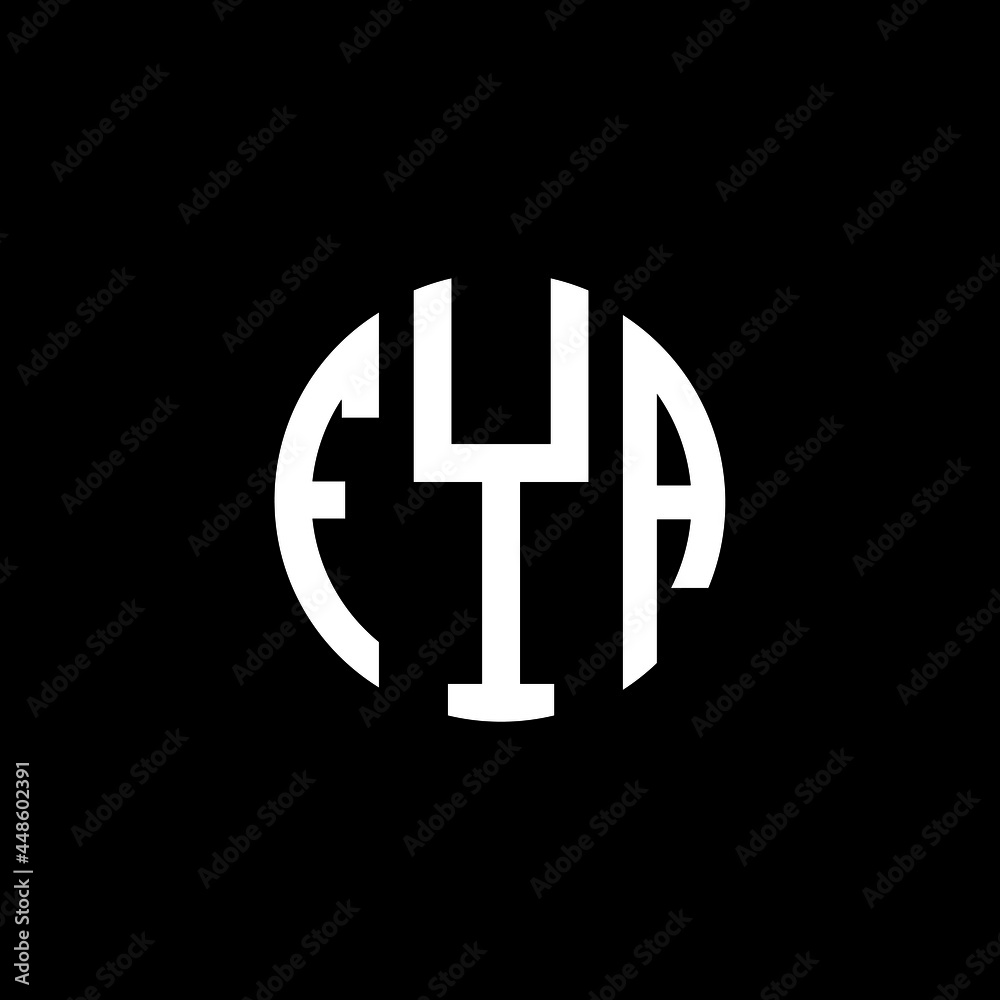 FYA letter logo design. FYA letter in circle shape. FYA Creative three ...