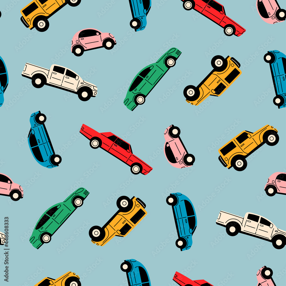 Various vehicles. Different types of cars: sedan, SUV, pickup, coupe ...