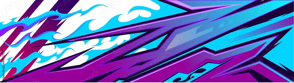 Car decal design vector. Graphic abstract stripe racing background kit ...