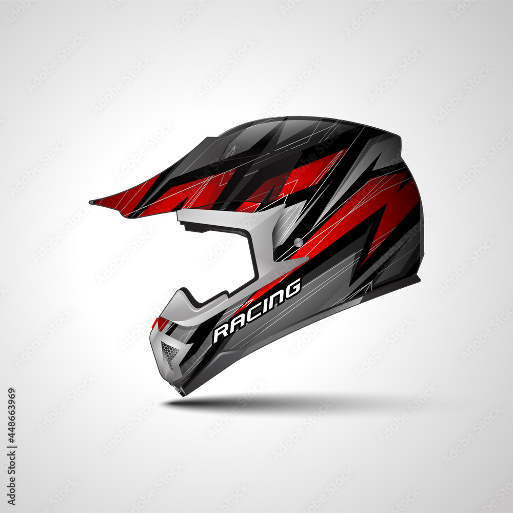 Racing Sport helmet wrap decal and vinyl sticker design for Sport Car ...