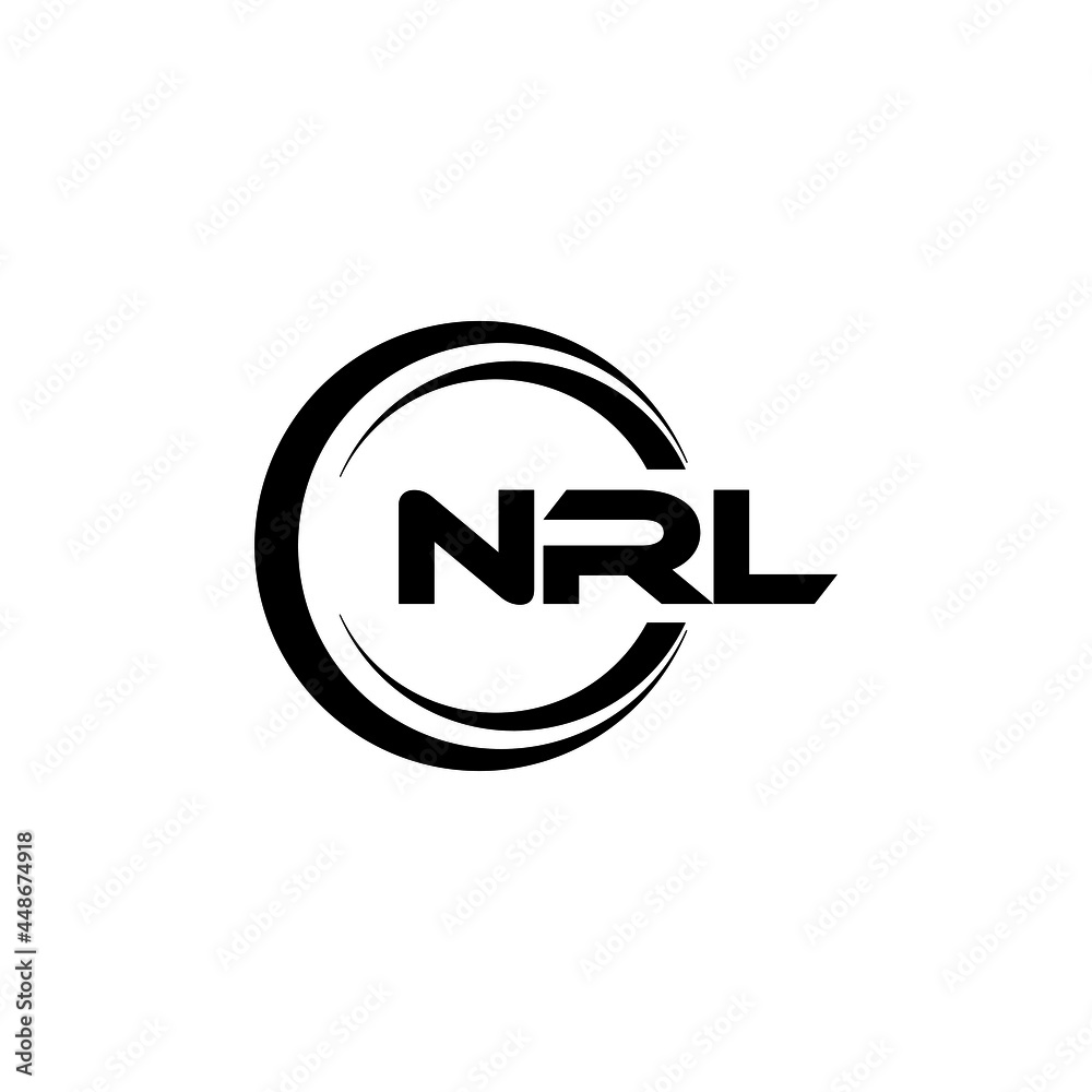 NRL letter logo design with white background in illustrator, vector ...